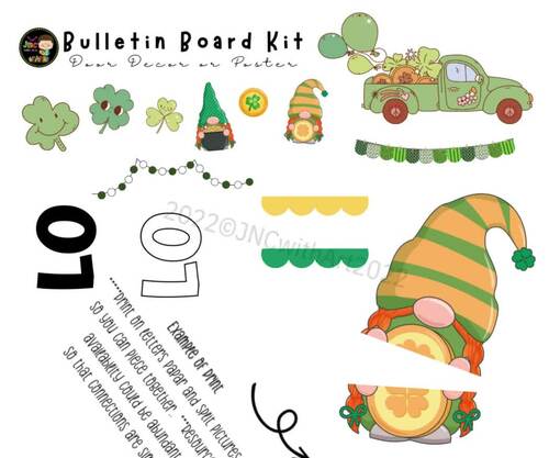 St.Patrick's Day Bulletin Board Kit, Classroom Decorations, Door Decor ...