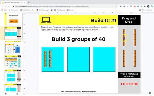 3rd Grade Multiples of 10 | Digital Centers | Google Classroom™ | TPT