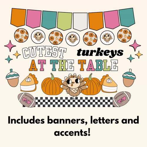 Cutest Turkeys Thanksgiving Bulletin Board Kit | November Fall ...