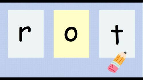 Orton Gillingham Blending Board with CVC Short O Words-Powerpoint