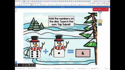 Snowmen Dice Addition BOOM™ Cards by Little Library of Learning | TPT