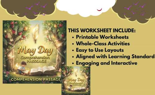 May Day Holiday Worksheets For Reading And Comprehension Practice 3rd ...