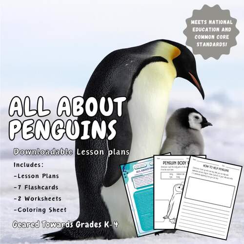 All About Penguins Digital Lesson Plans for Grades K-4 (Elementary School)