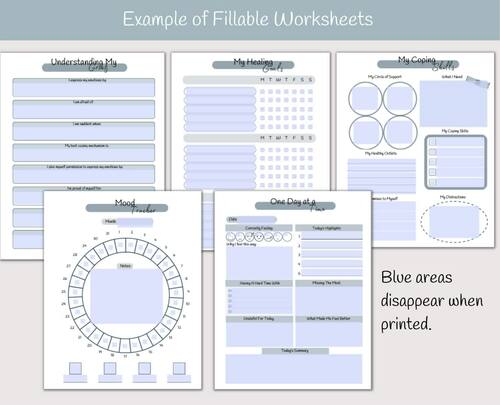 Grief Processing Worksheets, Coping Skills by CC Digital Studios