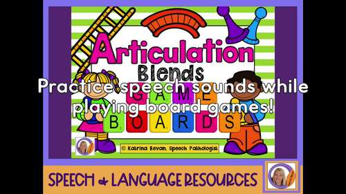 Articulation Game Boards for speech and language therapy (blends)