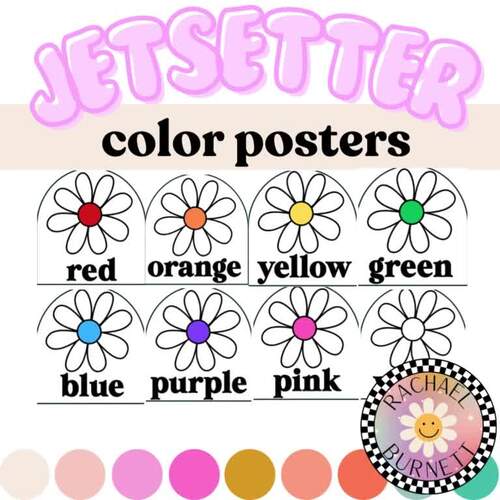 Color Posters // Jetsetter ️ // Palm Springs Themed Classroom Decor