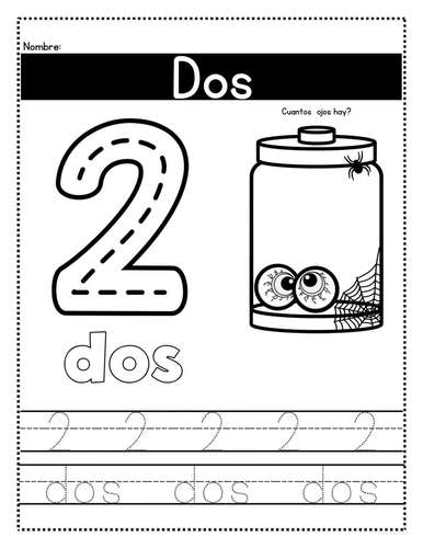 HALLOWEEN PRACTICA DE NUMEROS DEL 0 AL 10/ KINDERGARTEN TRACING WORKSHEETS