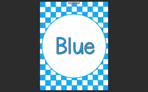 Y2K Checkered Chick Classroom Decor | Color Posters by Pre-K Perfection