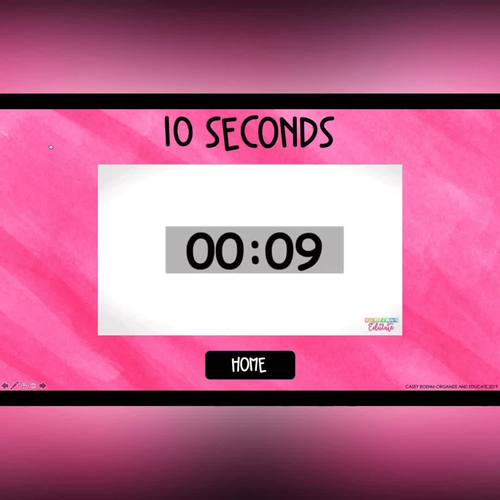 PowerPoint Classroom Timers | Countdown Timers (10 sec to 30 mins)