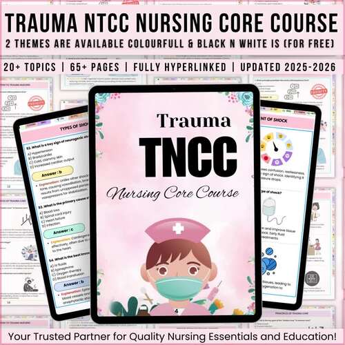 Tncc Trauma Nursing Core Course, Emergency, Nursing, Trauma Nurses Study Guide