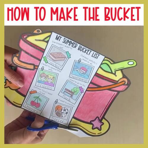 Summer Bucket List Template, End of the Year Crafts Kindergarten 1st ...