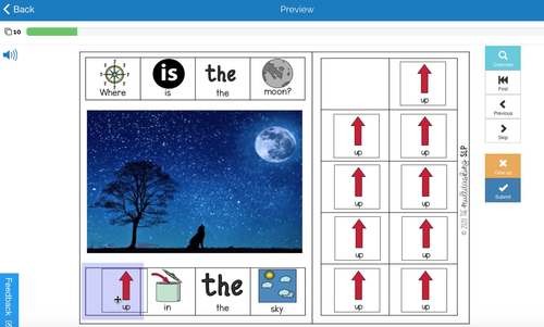 Core Word Interactive Book - UP | AAC | BOOM CARDS™ by The Multitasking SLP