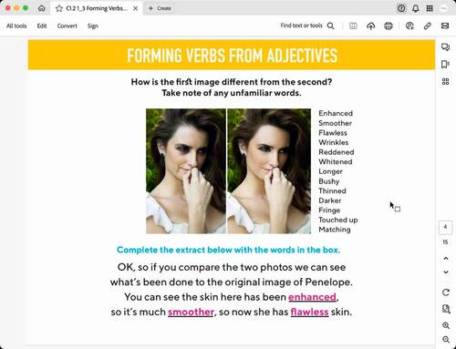 ESL Advanced Lesson: Learn the How to Form Adjectives from Nouns/Verbs ...