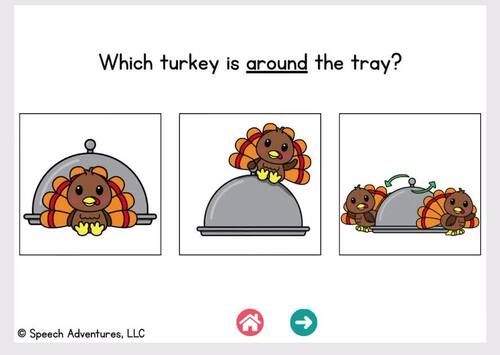 Turkey Prepositions - BOOM Cards™ by Speech Adventures LLC | TPT