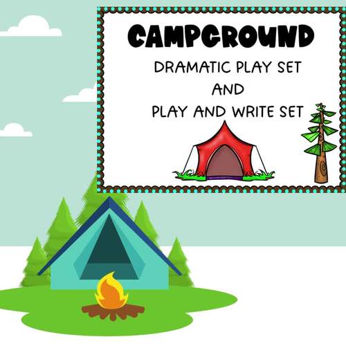 Camping Dramatic Play and Pretend Play Set for Preschool PreK and ...