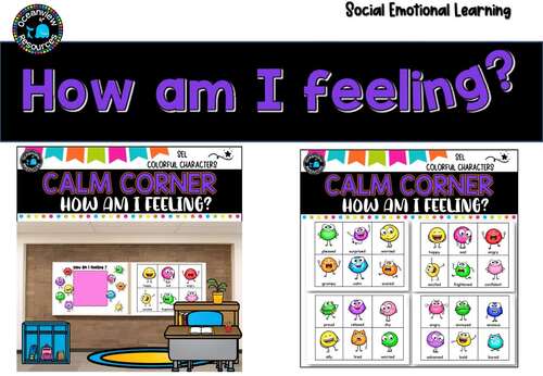 Emotion /Mental Health Check In |SEL-cute dudes by Oceanview Resources