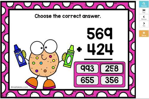 Three Digit Addition Boom Cards Distance Learning by Nastaran | TpT