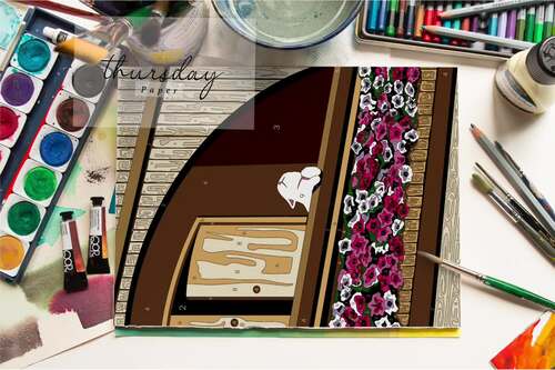 Cat in the terraces Color By Number, Paint By Number, Paint Number Adult