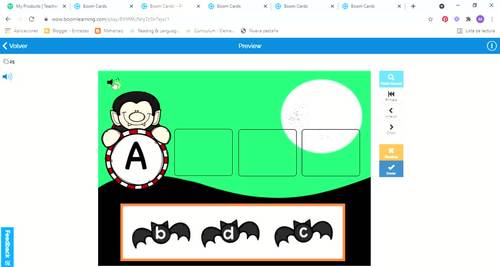 BOOM CARDS HALLOWEEN:ABC ORDER | Digital Alphabet Game by Ms Herraiz