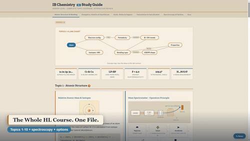 IB Chemistry HL Review - Interactive Study Guide and Quiz | TPT