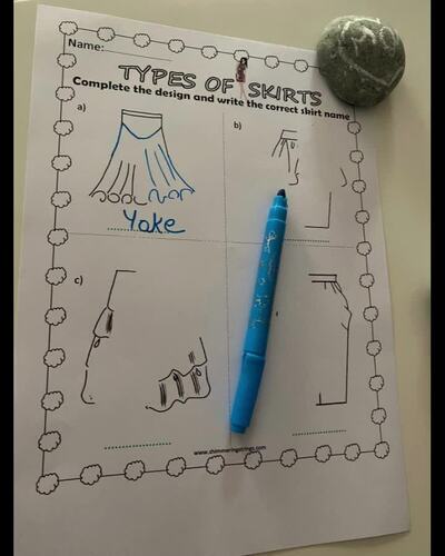 Types of Sleeves,Collars,Skirts in Fashion - Word Search & Other ...