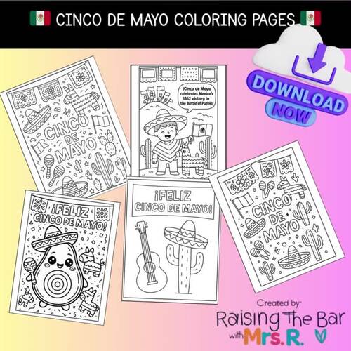 Cinco de Mayo Printable | Mexican Culture Coloring Pages for Kids