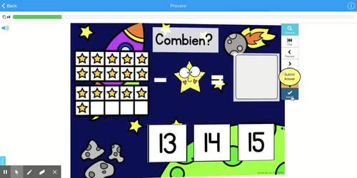 Distance Learning - French Boom Cards - Un de moins - Subtracting One ...
