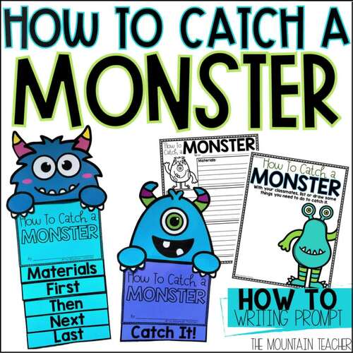 How To Catch a Monster Halloween Writing Prompt and Bulletin Board Craft