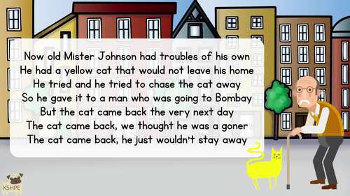 Music: The Cat Came Back, Vocal Music Education, Children's Song