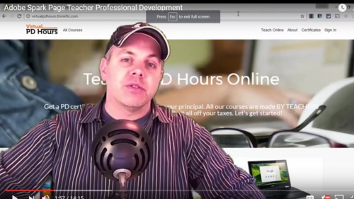 Adobe Spark Page for Teacher Professional Development Hours by Virtual ...