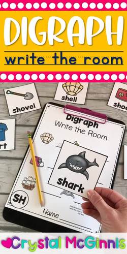 Digraph Write the Room (Beginning Digraphs SH, TH, CH, WH, PH) | TpT