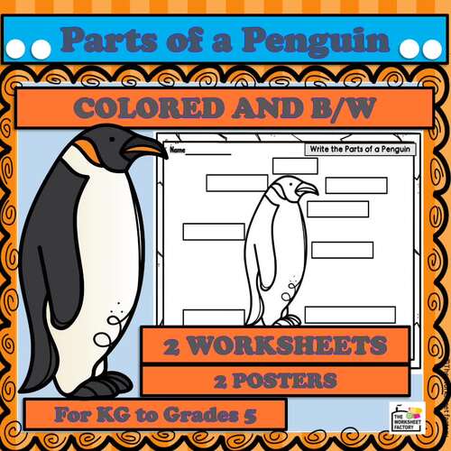 Label the Parts of the Penguin Winter worksheets Animal Science for Pre ...