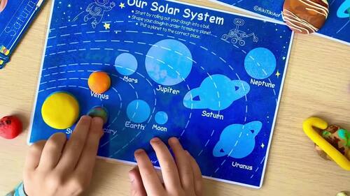 Solar System Play Dough Mats Space Play Doh Task Cards Fine Motor Skills