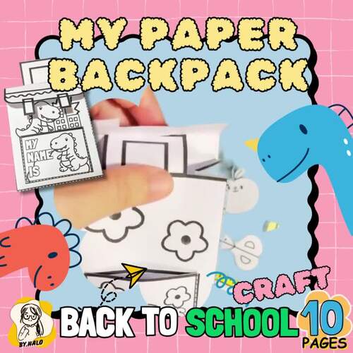Back to School Goal Setting Craft | My Paper Backpack | Grades 1–4