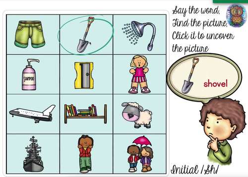 SH Articulation Games Reveal the Pictures BOOM CARDS BUNDLE by Funny Owl