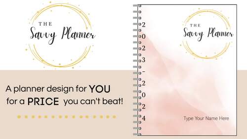 The Savvy Planner (23-24): Editable 1 Subject (Digital & Printable)