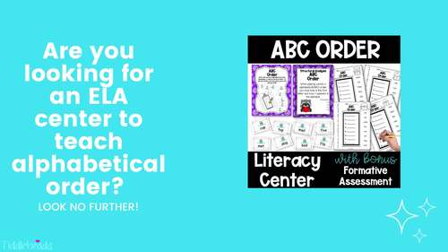 ABC Order | Alphabetical Order Hands-On Literacy Center Activities