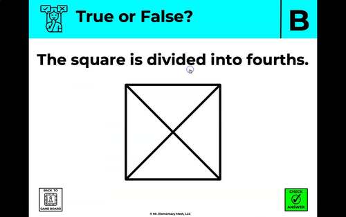 3rd Grade Digital Math Game | Fractions | Distance Learning | TPT