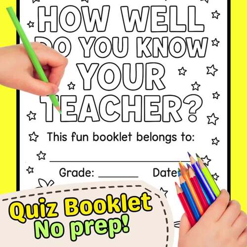 How Well Do You Know Your Teacher Game – End of Year Fun Activity ...
