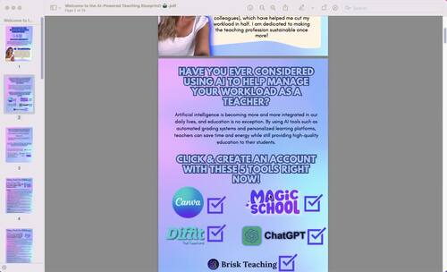 How To Implement AI in your Classroom GUIDE & Templates! | TPT