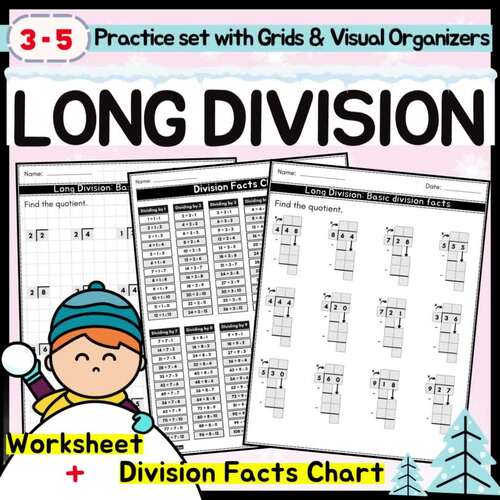 ️ Long division worksheets - division facts practice graphic organizer ...