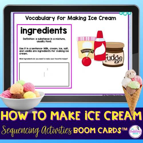 How to Make Ice Cream Sequencing Activities Boom Cards™ | TPT