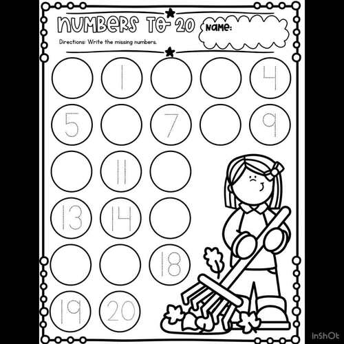 Numbers to 20 Read + Write + Record for Kindergarten {Autumn} | TPT