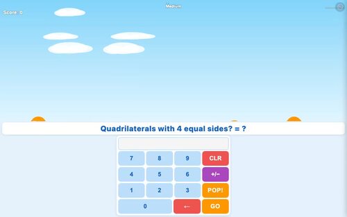 3rd Grade Geometry Math Game Set A1 | Balloon Pop | Math Centers