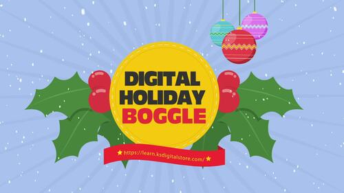HOLIDAY DIGITAL BOGGLE - WORD WORK ACTIVITY by K's Digital Store