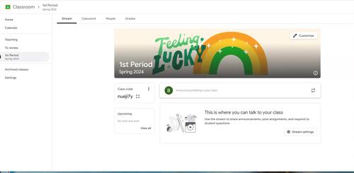 St. Patrick's Day Easter Spring Animated Google Classroom Headers Banners