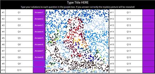 Parrot Pixel Art Editable Template for Google Sheets & Excel | TPT