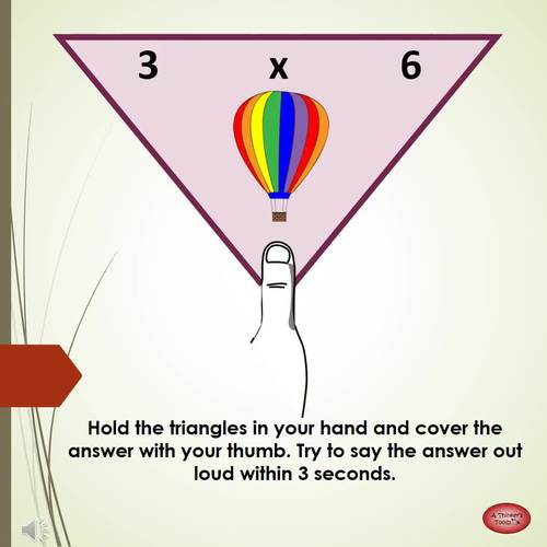 Multiplication Triangle Math Flash Cards by A Thinker's Toolbox | TPT