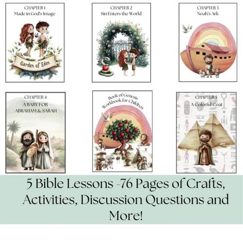 Bible Lesson Bundle | Printable Preschool Bible Activity | Sunday School
