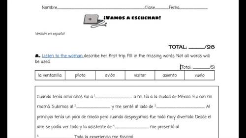 Spanish listening practice: Sports (distance learning) | TpT